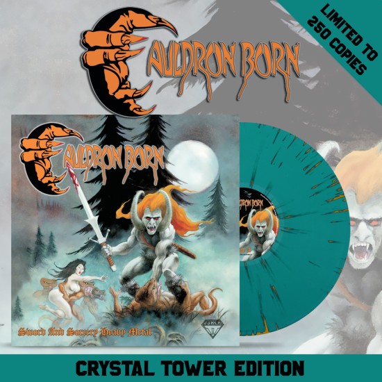 CAULDRON BORN Sword And Sorcery Heavy Metal LP Transparent Green with ...